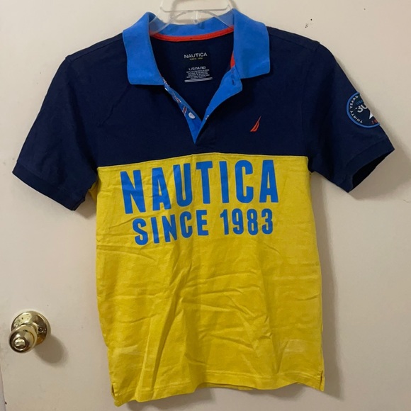 Nautica | Shirts | Nautica Navy Blue Yellow Polo Shirt | Poshmark